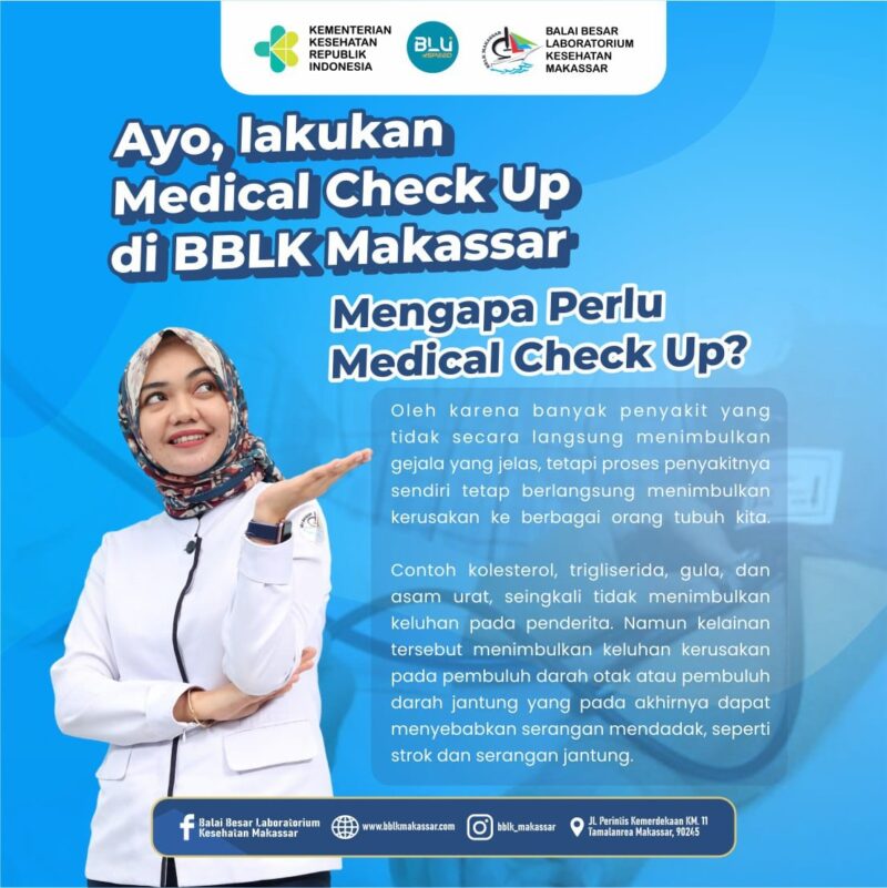 Mengapa Perlu Medical Check Up? | BB Labkesmas Makassar